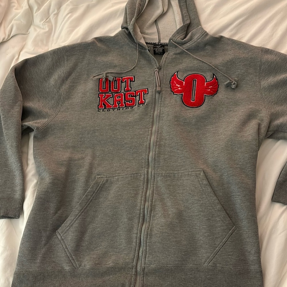 Rare Outkast Full Zipper Hooded Sweatshirt-Xxl - Gem